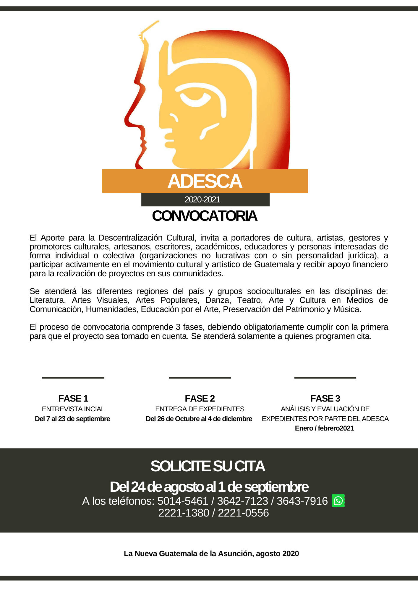 ADESCA abre convocatoria para proyectos culturales - ADESCA